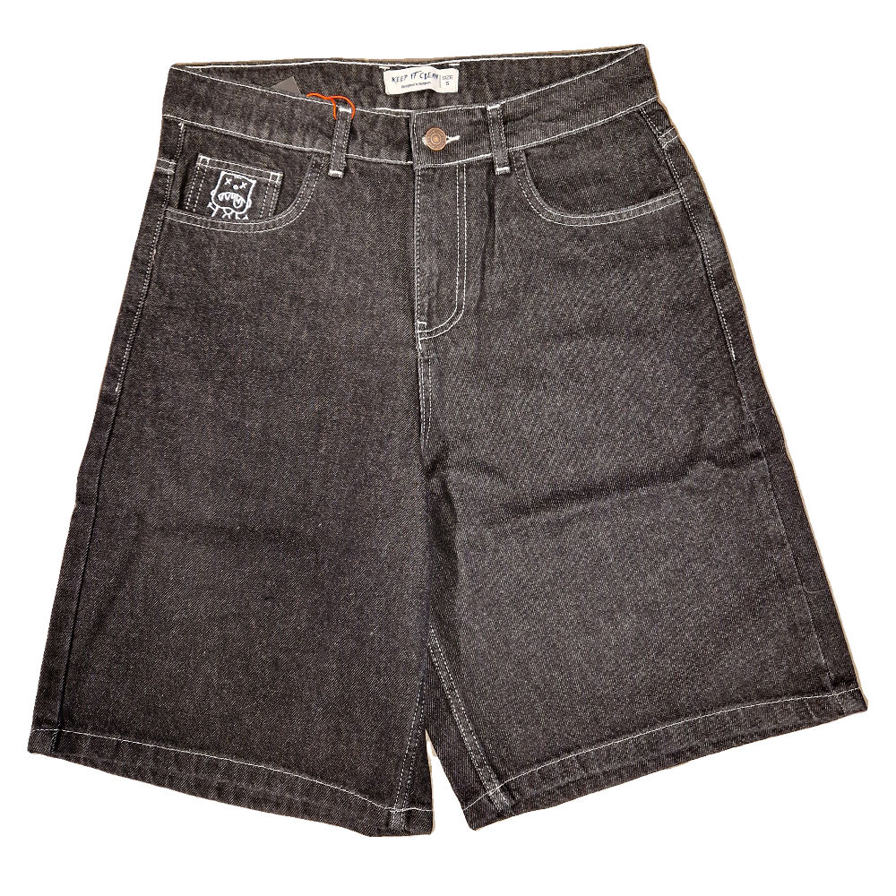 Keep It Clean Shorts Black washed – Dragon Skate Shop
